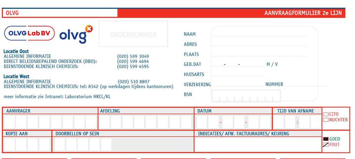 Bloedafname aan huis - OLVG Lab BV